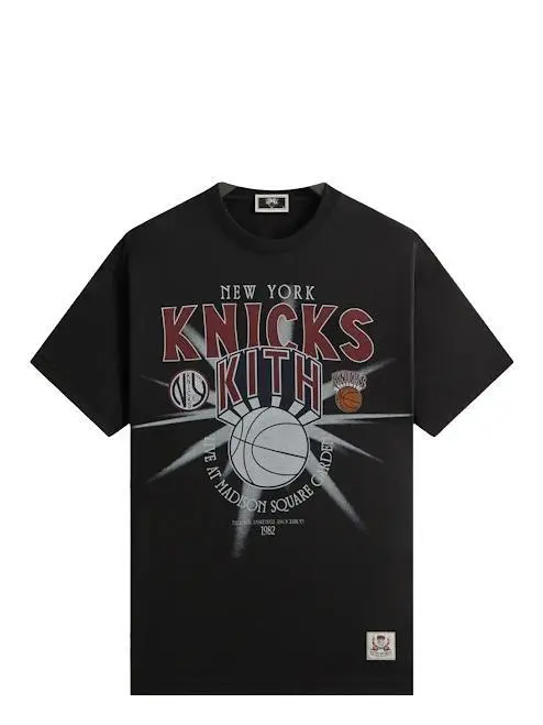 Kith X New York Knicks Madison Square Garden Burst Jones Tee Shirt - Black