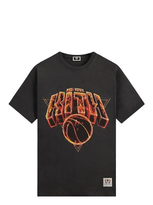 Kith X New York Knicks Fire Vintage Jones Tee Shirt - Black