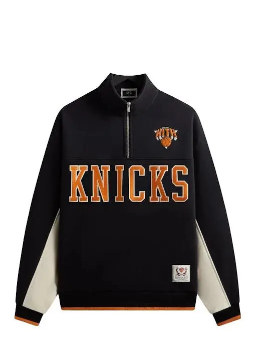 Kith X New York Knicks Vintage Nelson Quarter Zip - Black