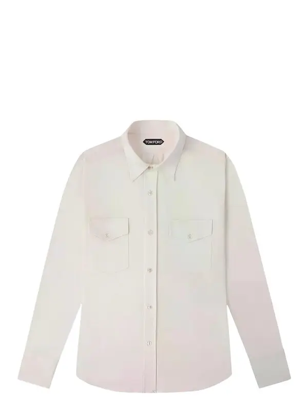 TOM FORD Button-down Silk Shirt - White
