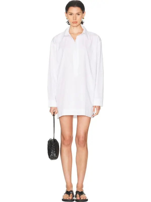 EAVES Yohanne Shirt Dress - White