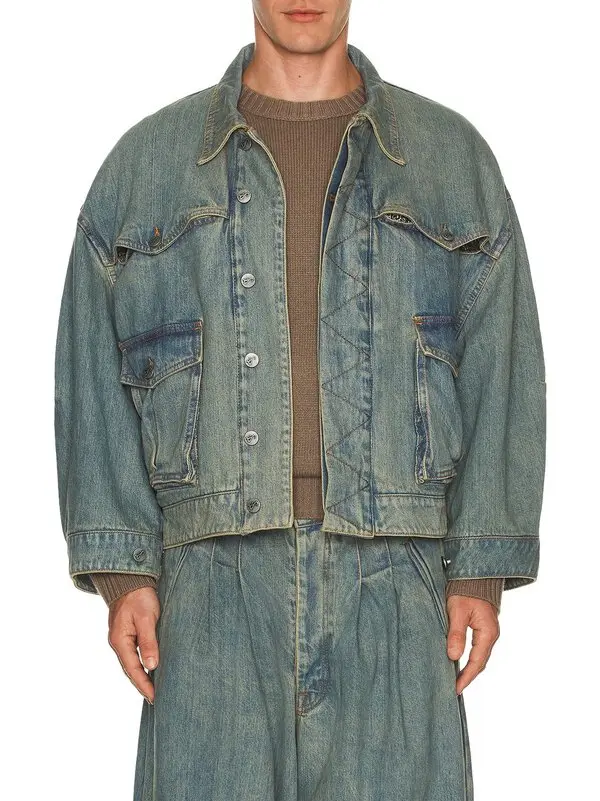 ART COMMUNITY Reversible Japanese Denim Jacket - Washed Indigo