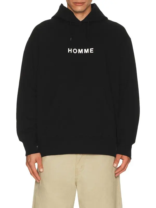 Comme Des Garçons Homme Logo Hoodie - Black
