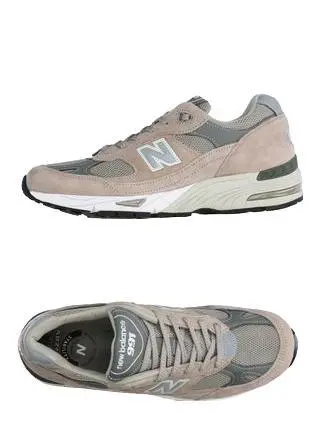 NEW BALANCE 991 Sneakers Soft Leather, Textile Fibers - Grey