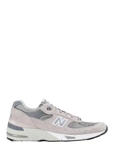 NEW BALANCE 991 Sneakers In Soft Leather And Textile Fibers - Grey