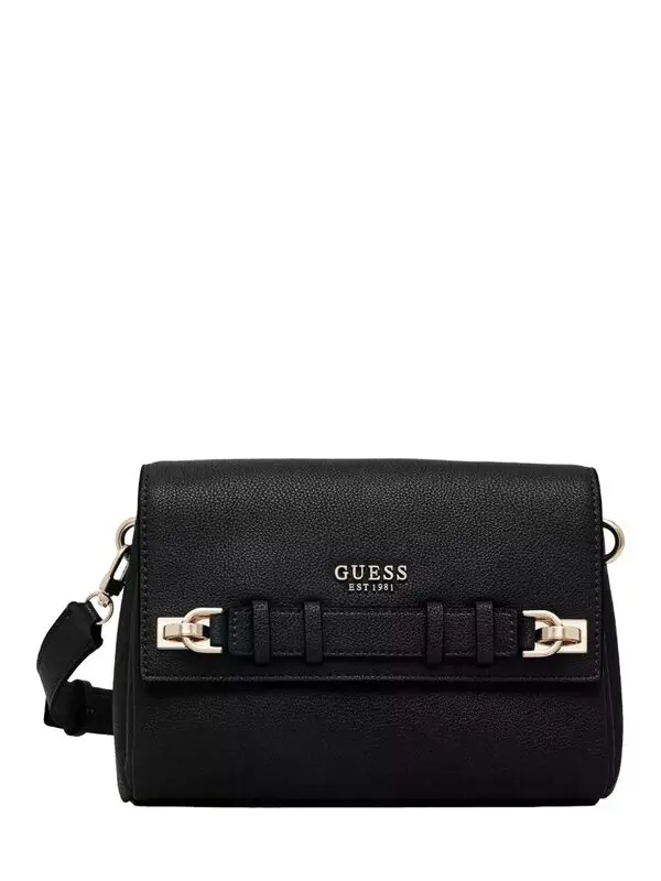 Guess Gregoria Logo-detail Crossbody Bag - Black