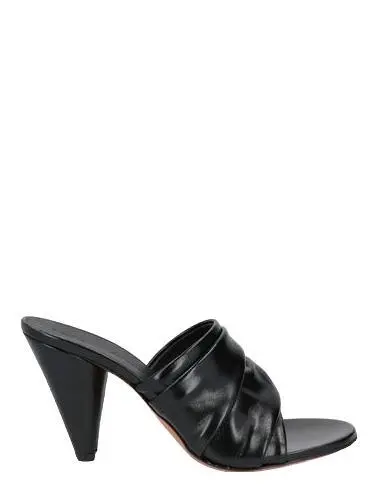 Proenza Schouler Leather Slide Sandals - Black