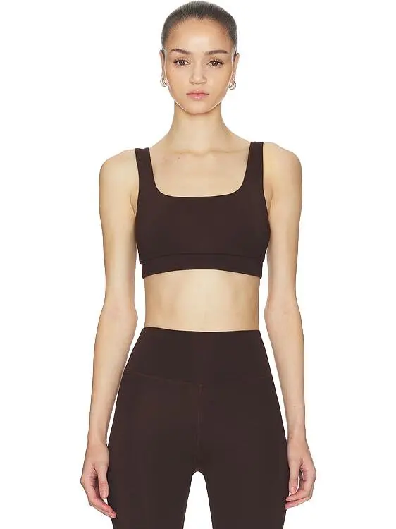 Strut This The Jolie Sports Bra In Brown - Kona
