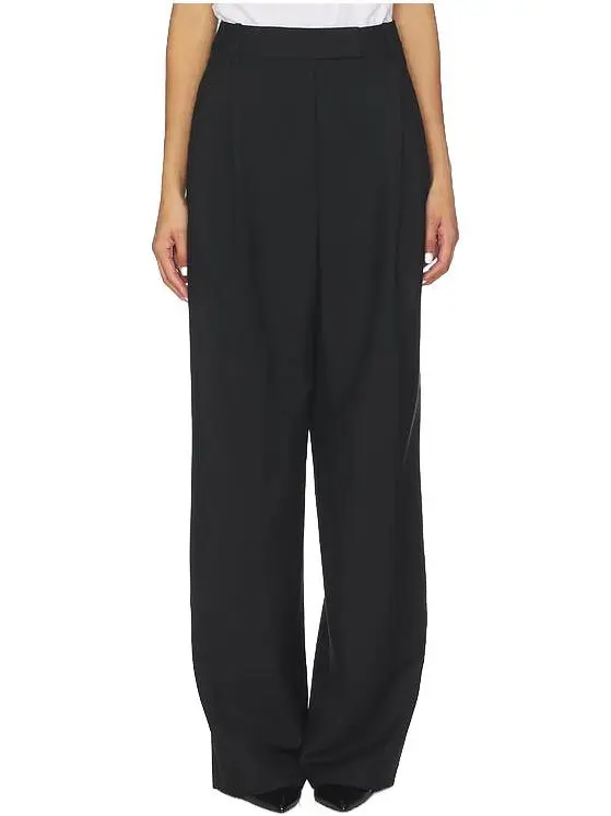 RÓHE Mid-waist Tailored Trousers - Black