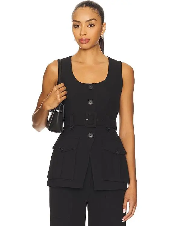 Veronica Beard Becker Vest - Black