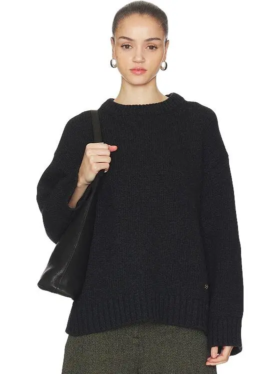 GANNI Chunky Wool Mix Sweater - Phantom