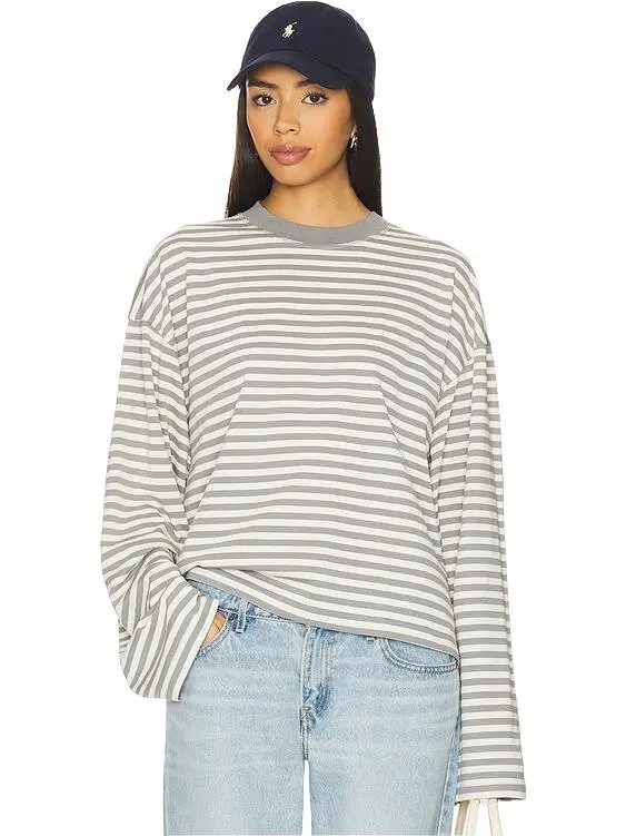 Lioness Bloom Long Sleeve Top - Ash Stripe