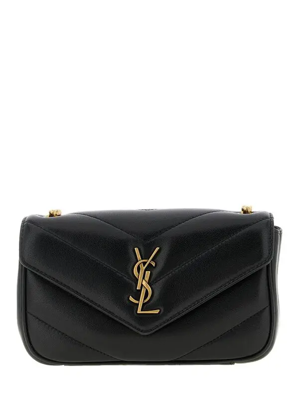Saint Laurent Loulou Mini Crossbody Bag - Black