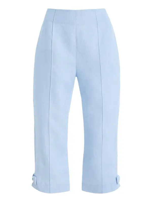Posse Harper Linen Capri Pants - Blue