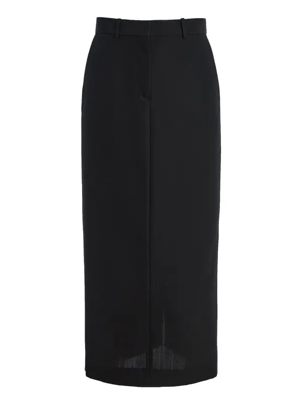 TOTEME Straight Suiting Canvas Skirt - Black