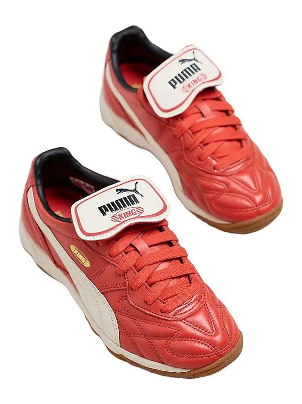 PUMA King Indoor Sneakers - Red Fire-frosted Ivory