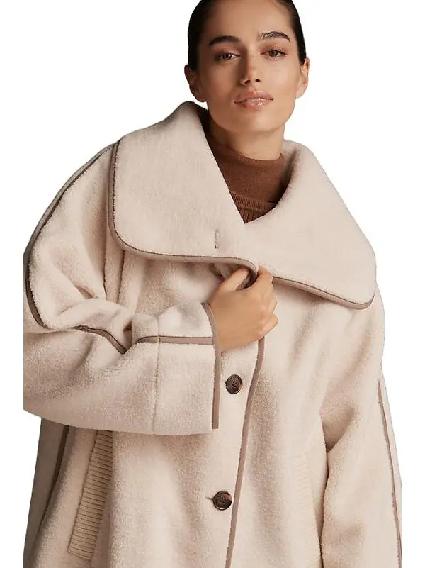 Varley Romane Boxy Faux-shearling Jacket - Ivory