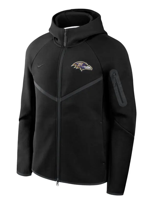 Nike Baltimore Ravens Tech Fleece Windrunner Nfl Full-zip Hooded Jacket - Black