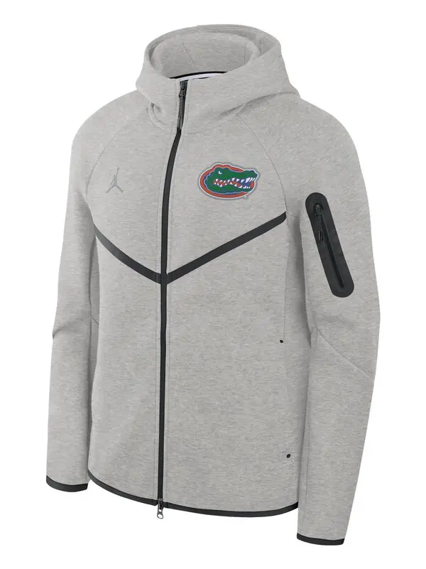 Nike Florida Gators Tech Fleece Windrunner Full-zip Hooded Jacket - Grey