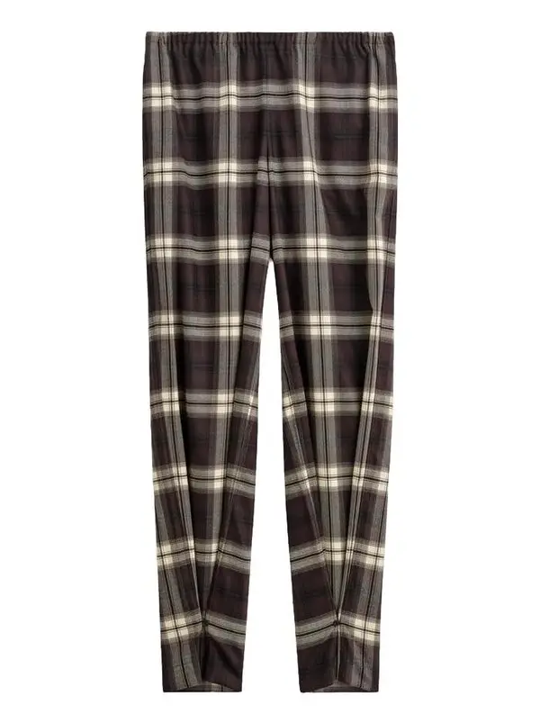 Cos Checked Barrel-leg Trousers - Red