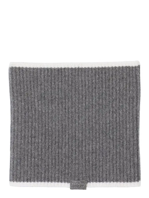 Sandro Ribbed Knit Neck Warmer - Grey