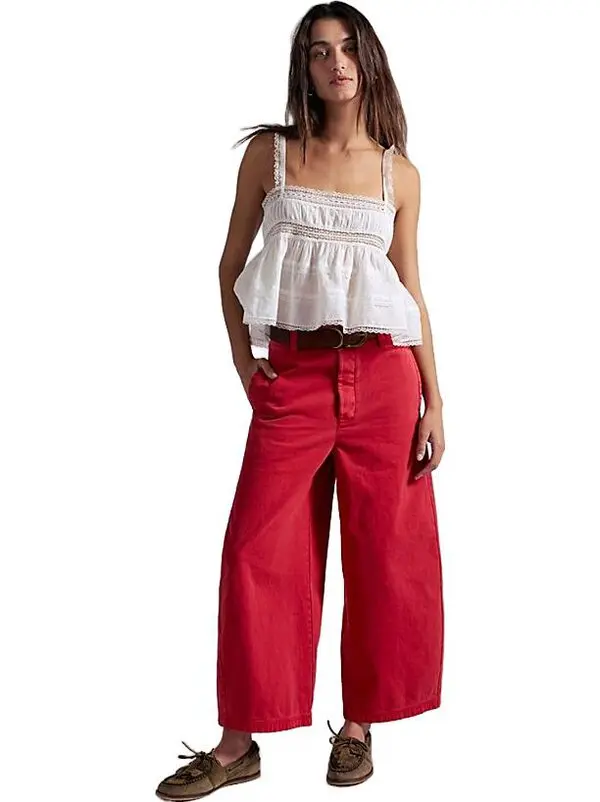 Free People We The Free Lay Down Chino Trousers - Scarlett