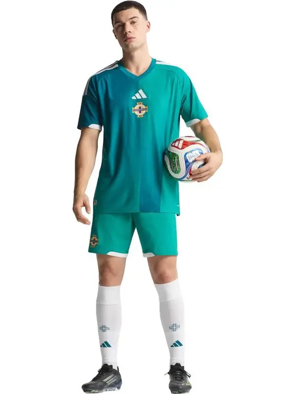 Adidas Northern Ireland 26 Home Authentic Jersey - Glory Green / White