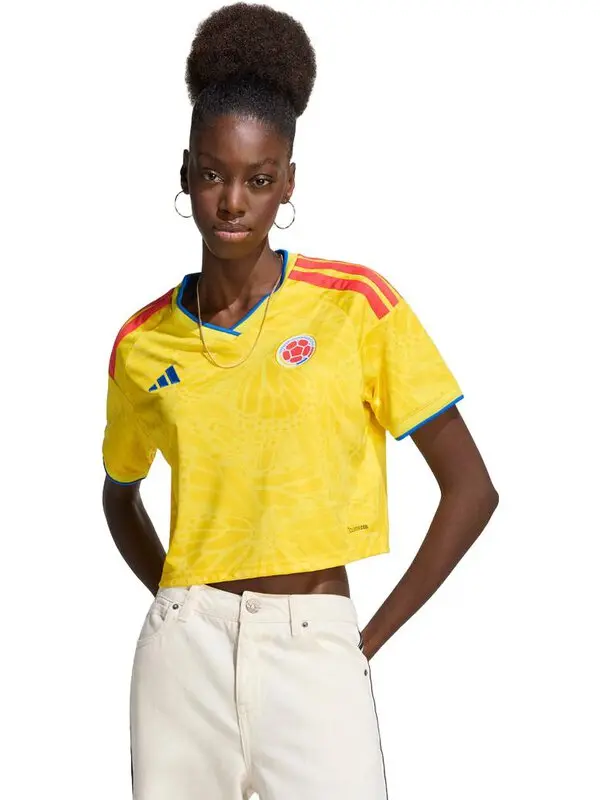 Adidas Colombia 26 Home Cropped Jersey - Impact Yellow