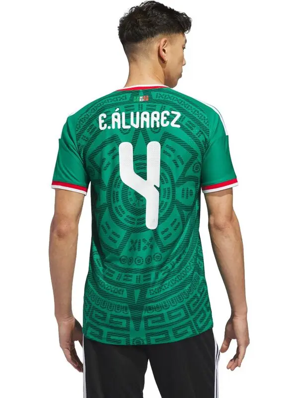 Adidas Mexico 26 Home Alvarez Authentic Jersey - Bold Green / Soccr-mxs-sxa