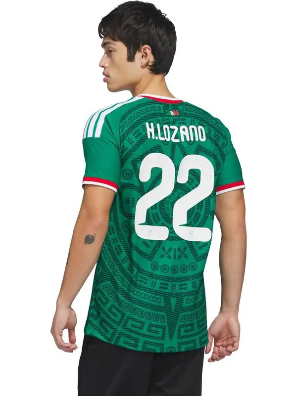 Adidas Mexico 26 Home Lozano Authentic Jersey - Bold Green / Soccr-mxs-sxd