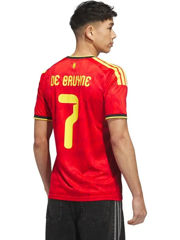 Adidas Belgium 26 Home De Bruyne Jersey - Red / Bold Gold / Soccr-bg2