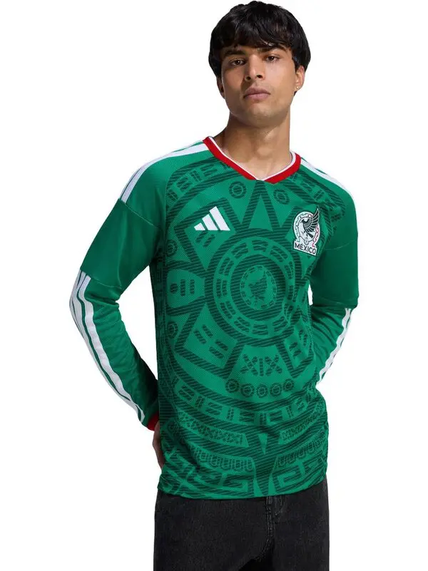 Adidas Mexico 26 Home Long Sleeve Jersey - Bold Green