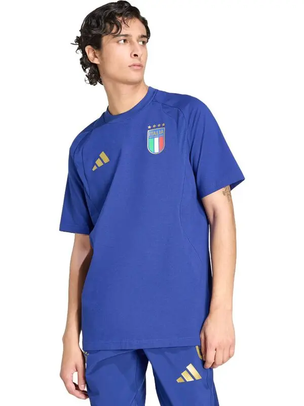 Adidas Italy Tiro Travel Tee - Victory Blue