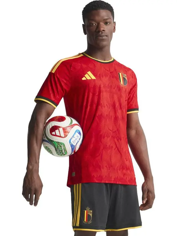 Adidas Belgium 26 Home Authentic Jersey - Red / Bold Gold