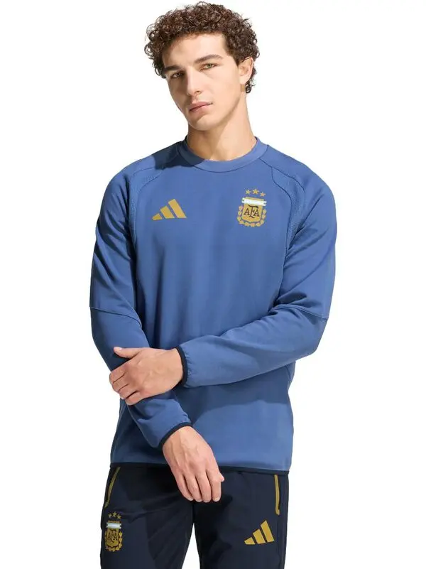 Adidas Argentina Tiro Travel Crew Neck Jumper - Crew Blue