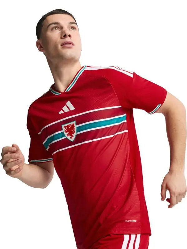 Adidas Wales 26 Home Authentic Jersey - Better Scarlet
