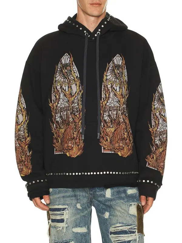 WHO DECIDES WAR BY EV BRAVADO Hardware Hooded Pullover - Coal