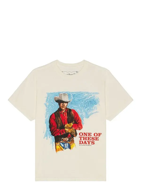 ONE OF THESE DAYS Heaven Can Wait Tee In White - Bone