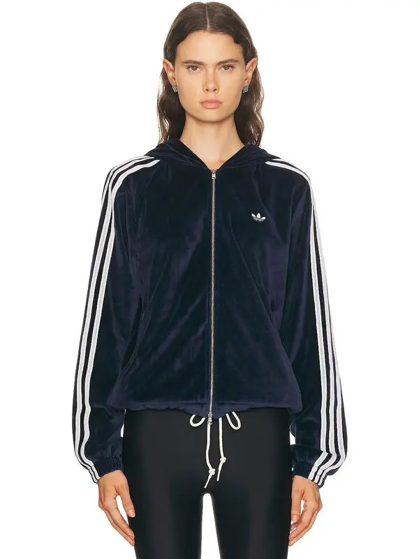 WALES BONNER X ADIDAS Velour Track Jacket - Navy