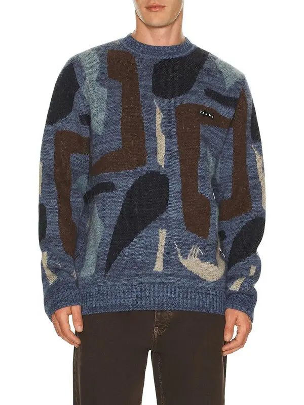 PARRA Detached Knitting Pullover - Blue