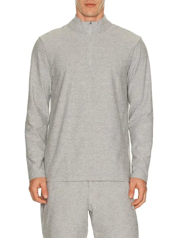 Beyond Yoga Spacedye Terrain Quarter Zip Pullover - Silver Mist