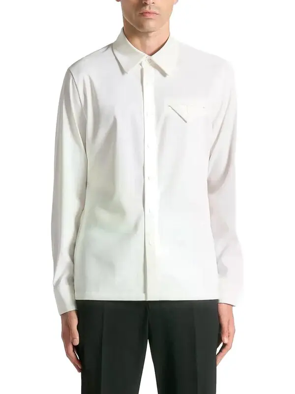 Manière De Voir Tom Slim-fit Tailored Stretch Shirt - White