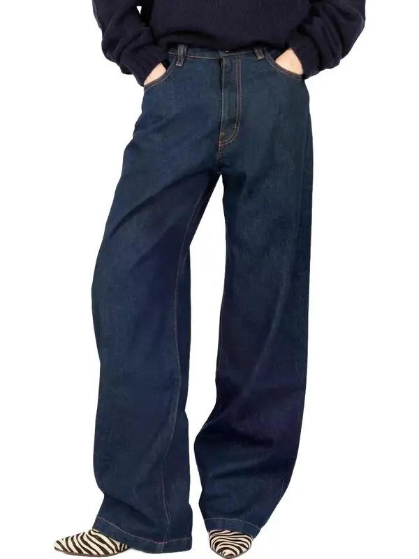 SOCIETE ANONYME Cotton Wide Leg Jeans - Blue