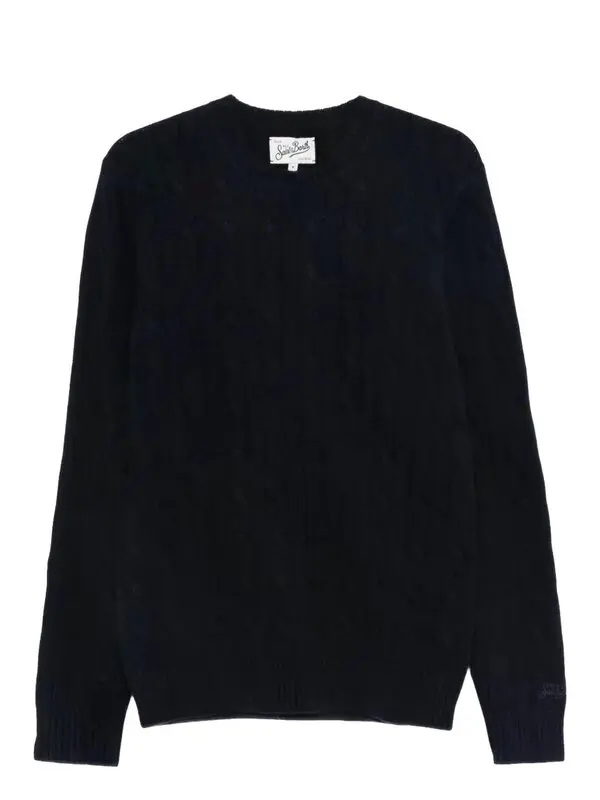 MC2 SAINT BARTH Braid Wool Sweater - Blue
