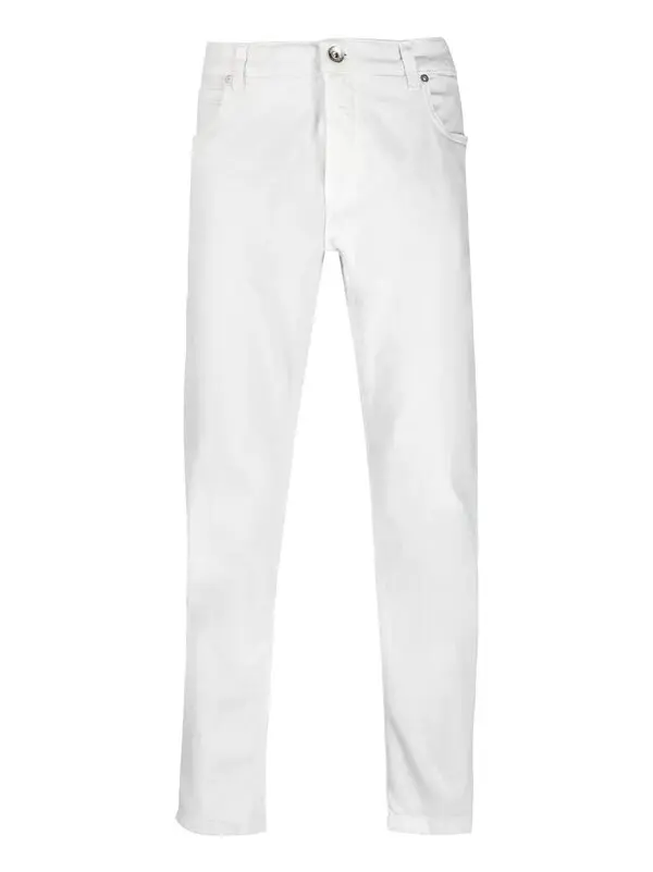 Eleventy Mid-rise Straight-leg Trousers - Grey