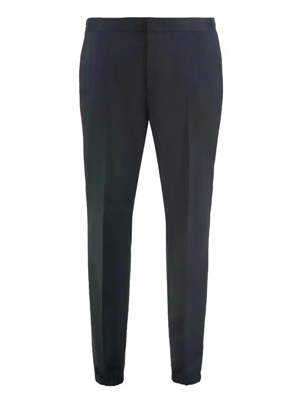 Zegna Pressed-crease Trousers - Blue