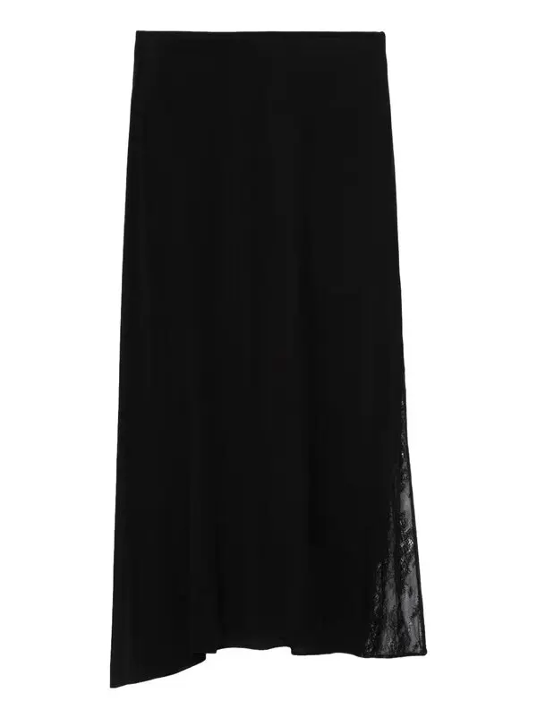 Zadig&Voltaire Lace Detail Midi Skirt - Black