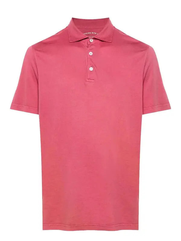 Fedeli Zero Jersey Polo Shirt - Red