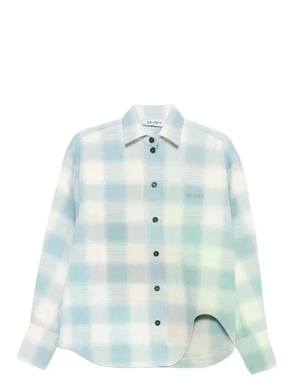 Attico Eliza Checked Shirt - Blue