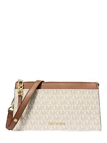 Michael Kors Empire Large Signature Logo Crossbody Bag - Natural